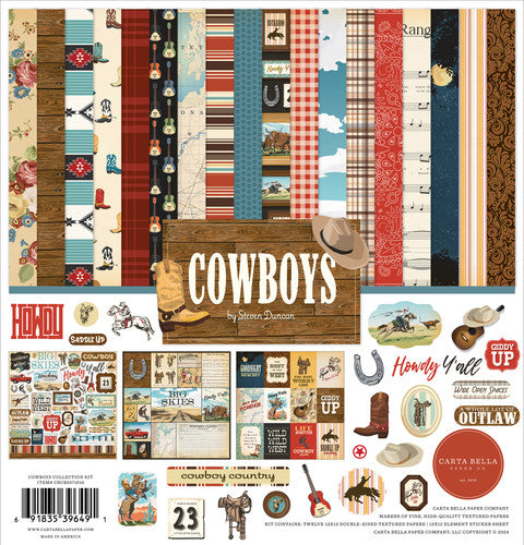 COWBOYS 12x12 Collection Kit - Carta Bella – The 12x12 Cardstock Shop