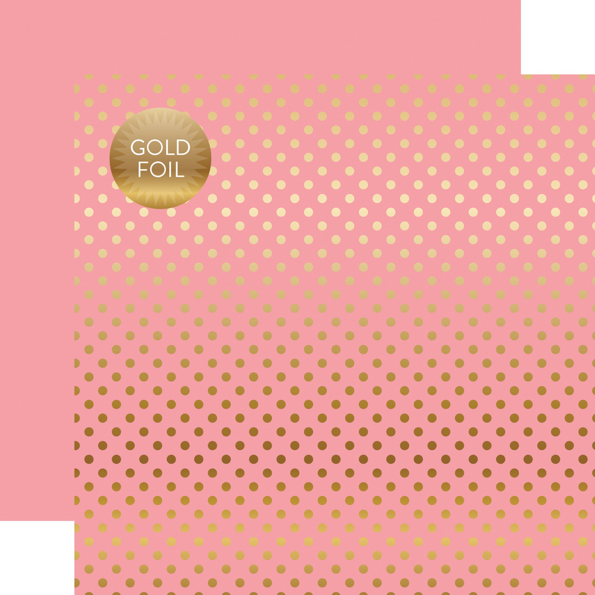 PINK GOLD FOIL DOT - 12x12 Dots & Stripes Cardstock – The 12x12 ...