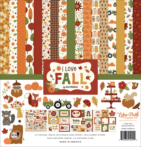 I LOVE FALL - 12x12 Collection Kit - Echo Park Paper – The 12x12 ...