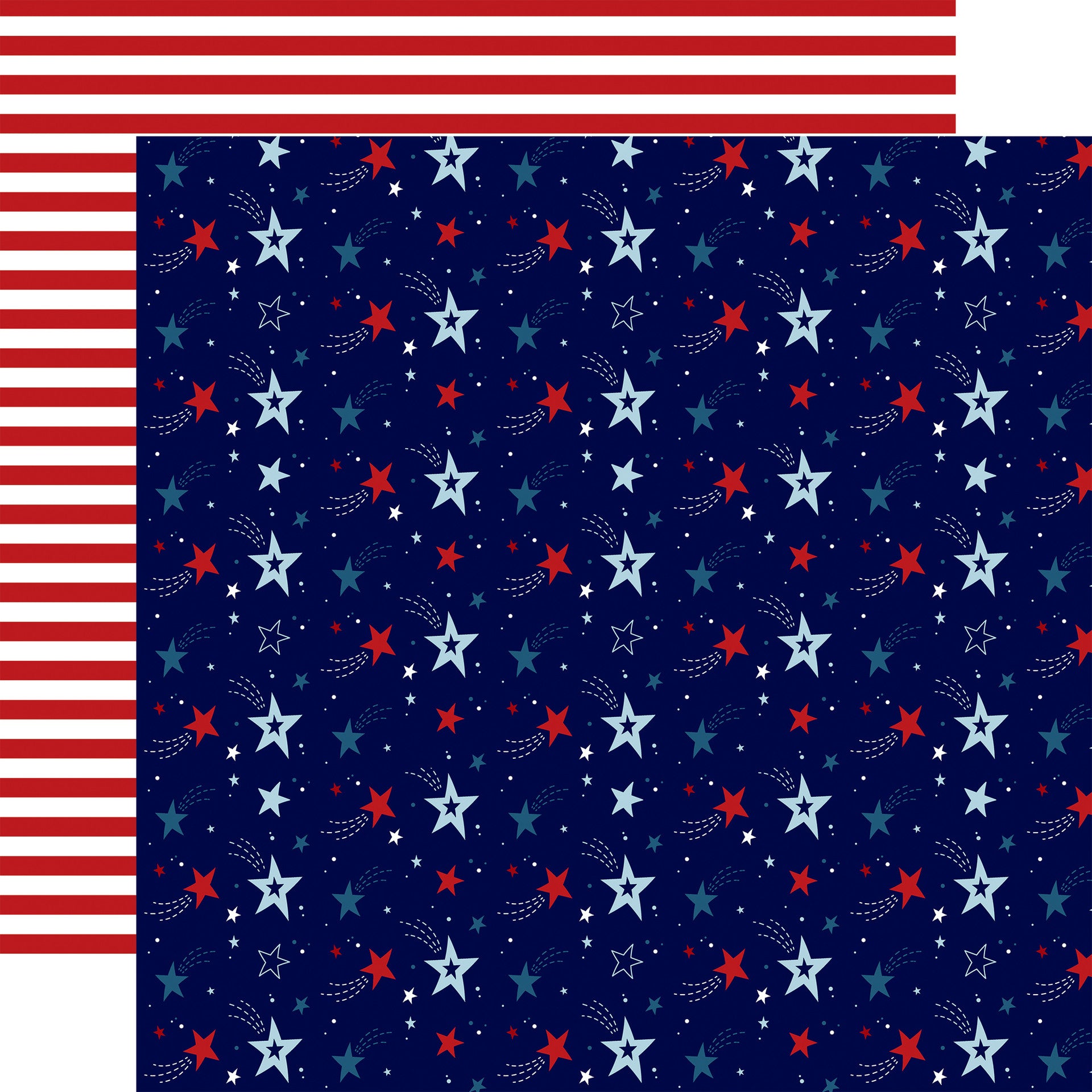 Echo Park Paper - SHOOTING STARS - 12x12 Double-Sided Patterned Paper ...