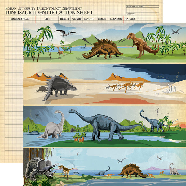 Dinosaur Border Paper
