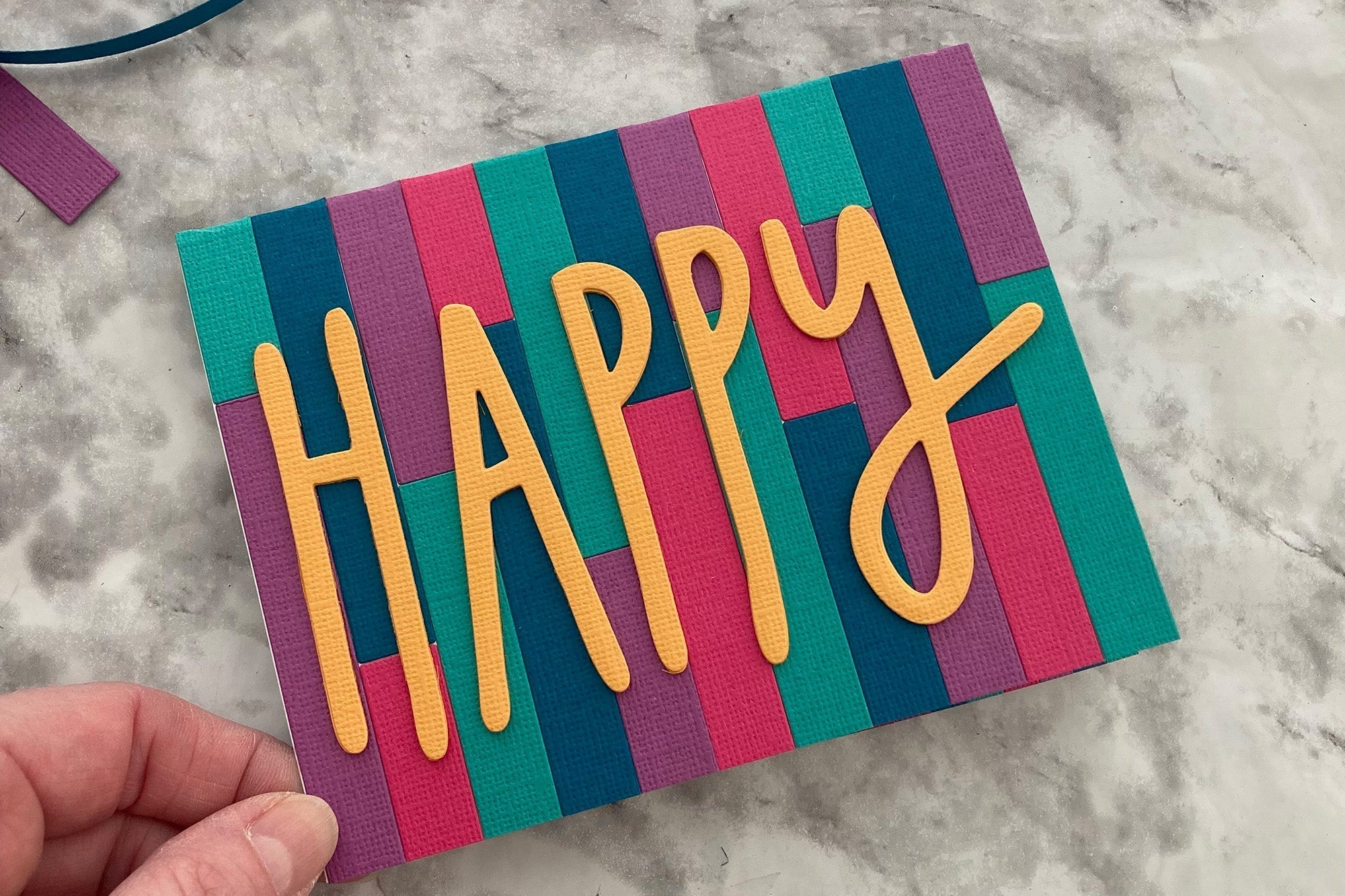 Fun Fold Birthday Card Idea Handmade With Cardstock Strips – The 12x12 ...
