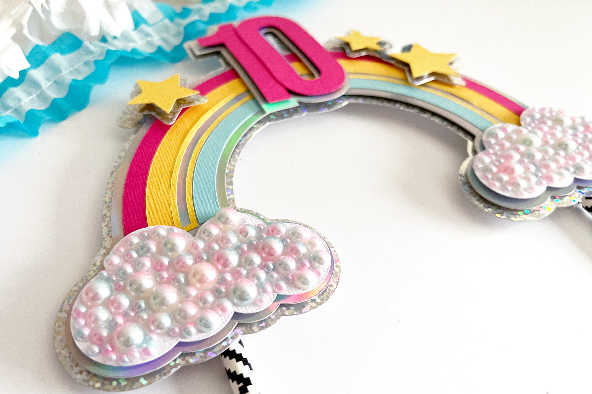 Rainbow Paper Cake Topper for Birthday – The 12x12 Cardstock Shop