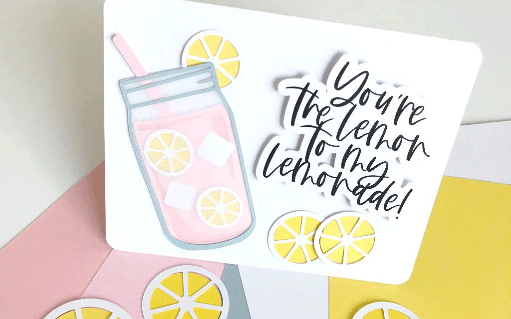 Adorable Lemonade Card with Vellum Accents – The 12x12 Cardstock Shop