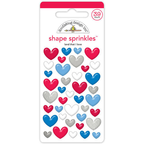 LAND THAT I LOVE Shape Sprinkles - Self-Adhesive Enamel Shapes - Doodl ...