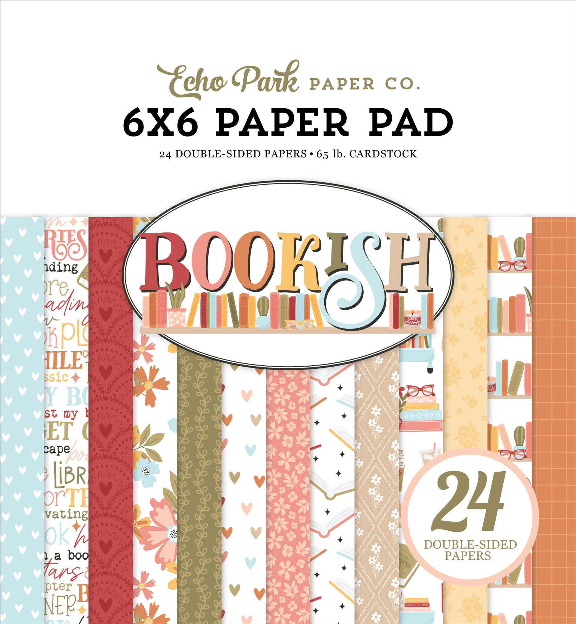 BOOKISH 6x6 Paper Pad - Echo Park – The 12x12 Cardstock Shop