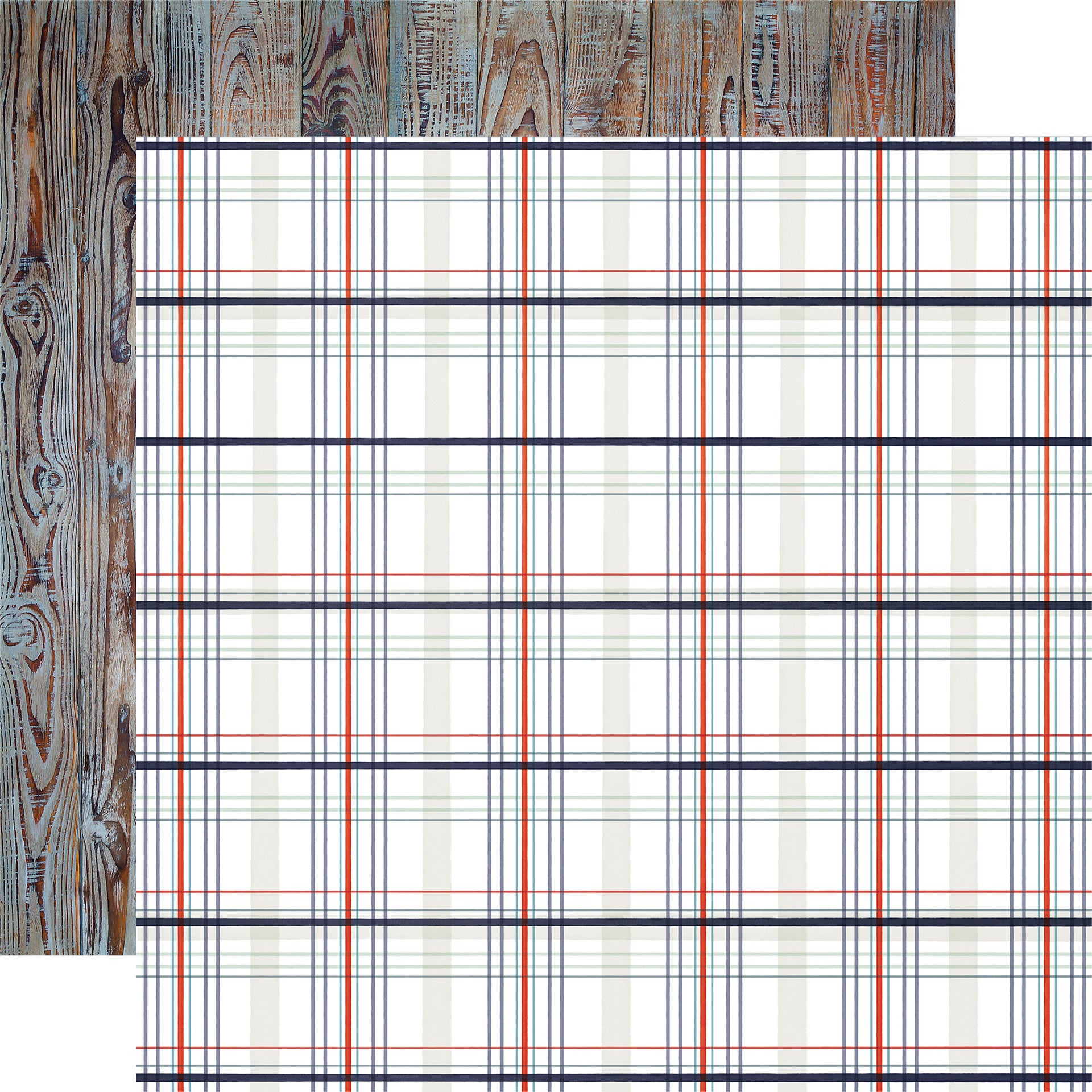 NAUTICAL PLAID - 12x12 Double-Sided Patterned Paper - Carta Bella – The ...