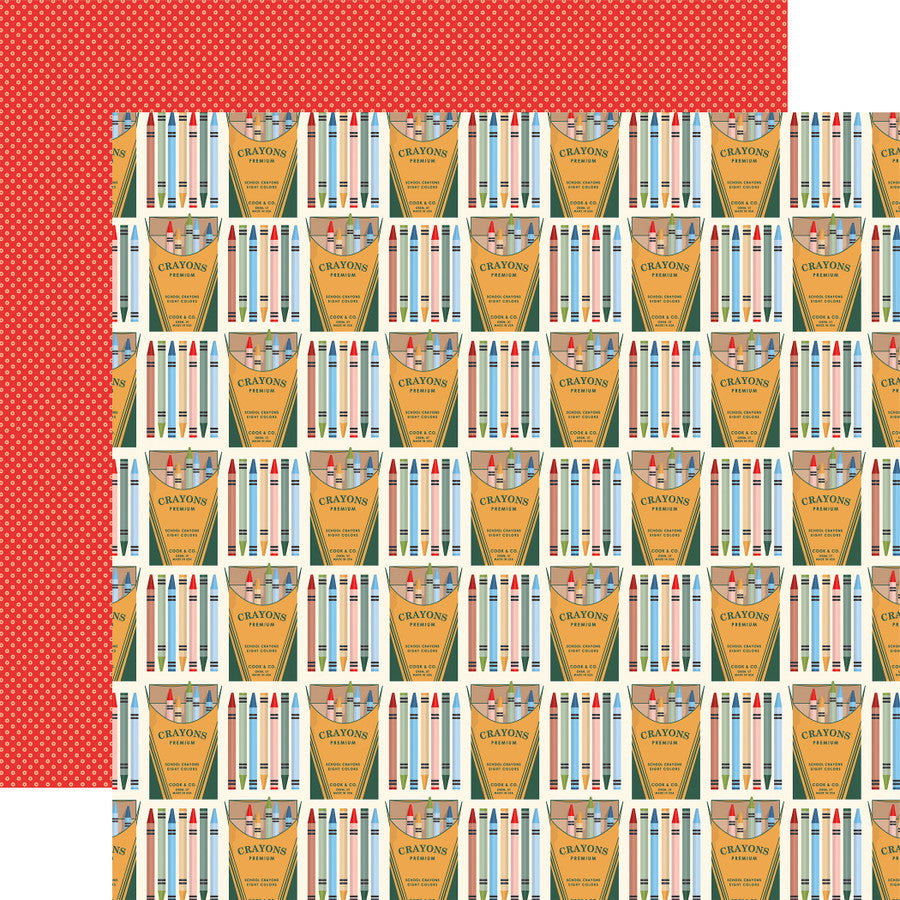 Carta Bella- COLORFUL CRAYONS- 12x12 Patterned Paper – The 12x12 ...