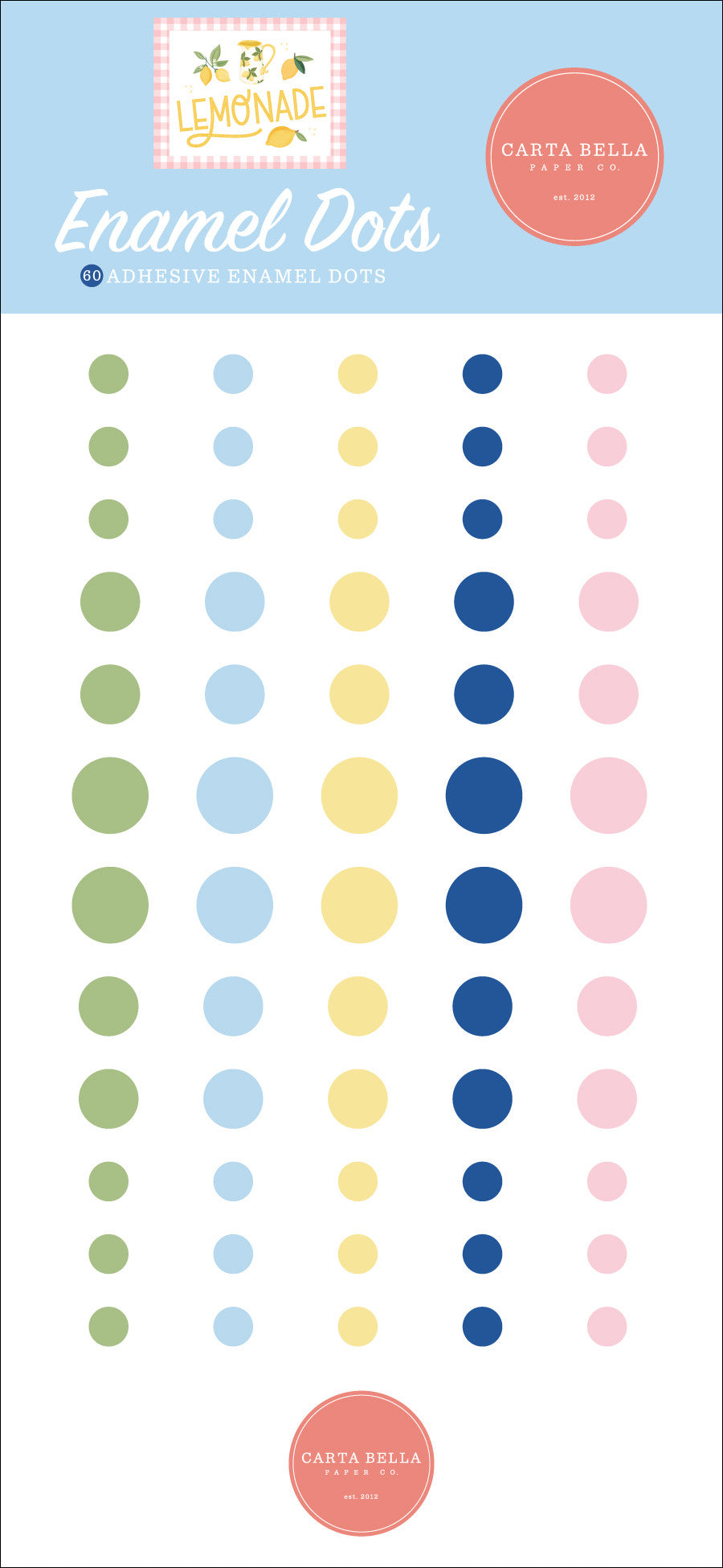 LEMONADE Enamel Dots - Carta Bella – The 12x12 Cardstock Shop