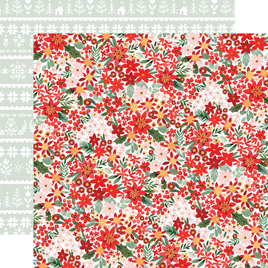 PEACEFUL SMALL FLORAL - 12x12 Patterned Cardstock - Carta Bella – The ...