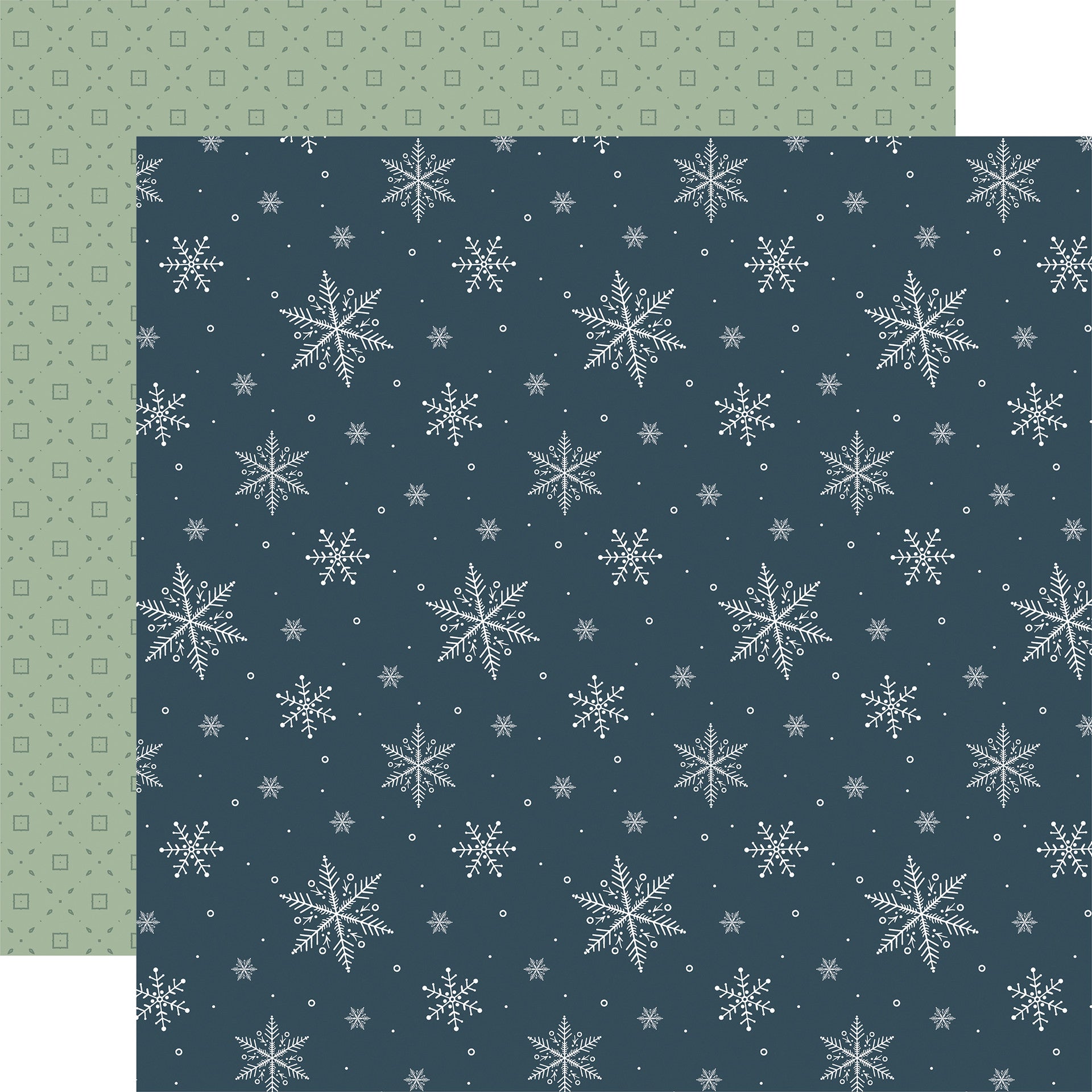 WINTER DAY SNOWFLAKES - 12x12 Patterned Cardstock - Carta Bella – The ...
