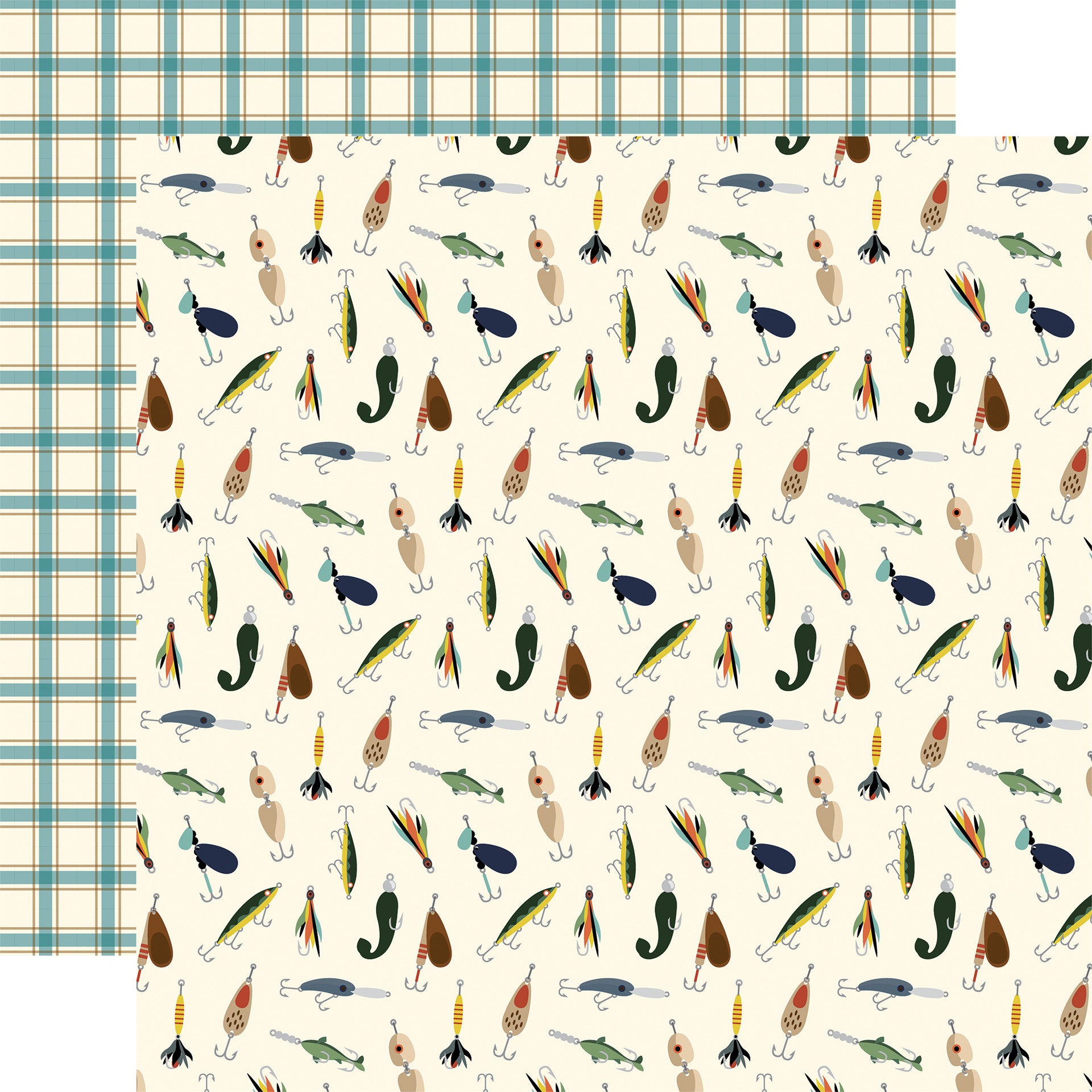 FLY FISHING - 12x12 Double-Sided Patterned Paper - Echo Park – The ...
