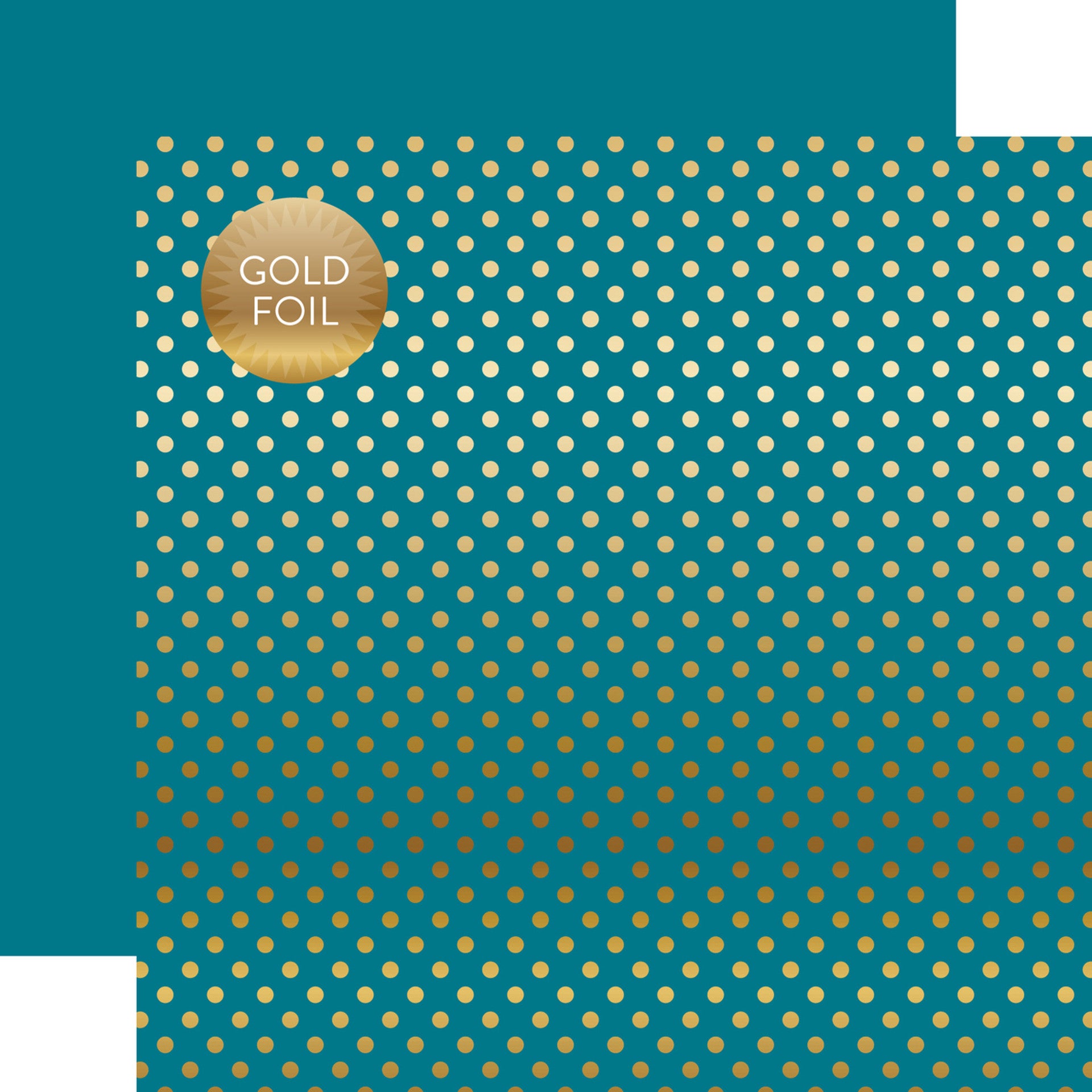 BLUE GOLD FOIL DOT - 12x12 Dots & Stripes Cardstock – The 12x12 ...