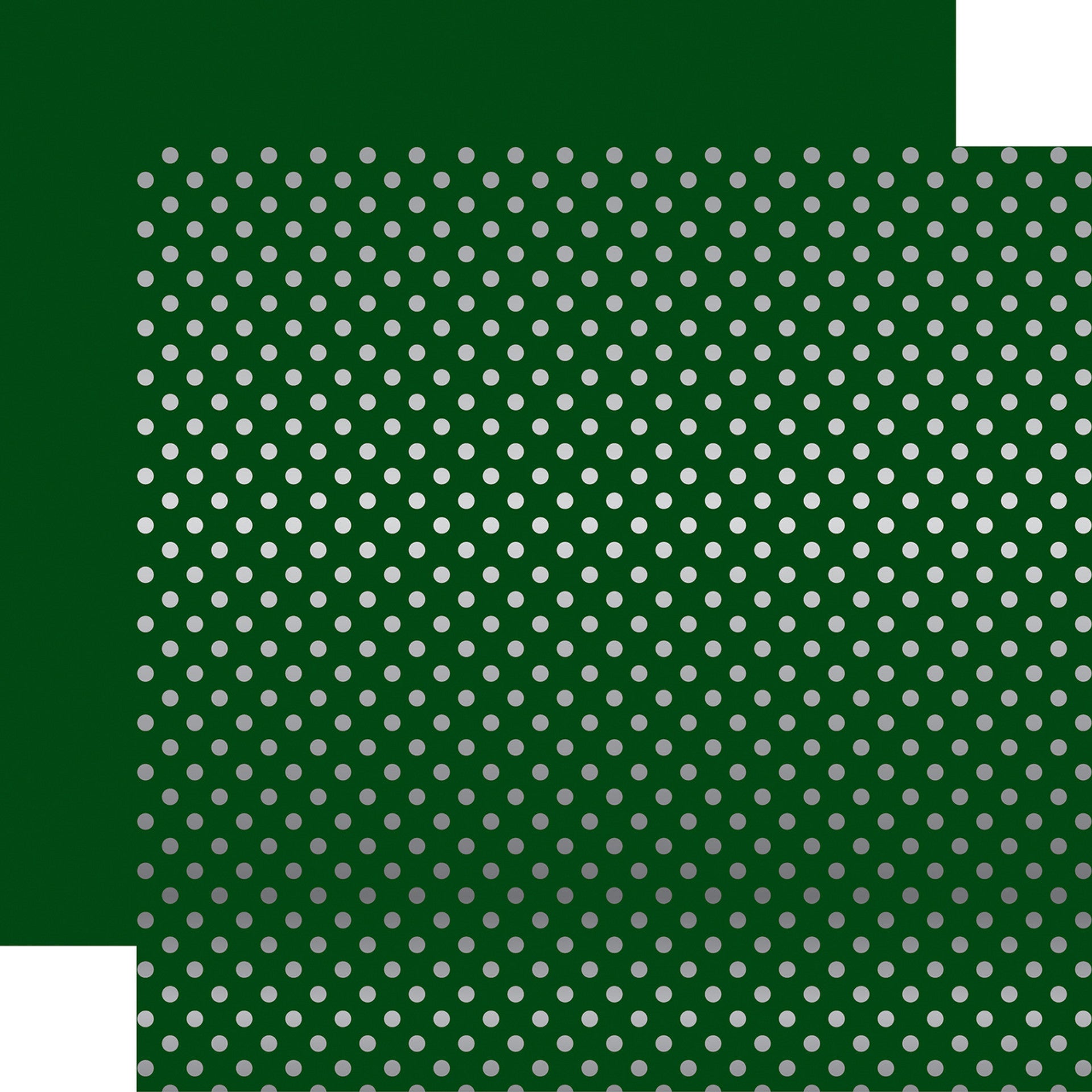 DARK GREEN SILVER FOIL DOT - 12x12 Dots & Stripes Cardstock – The 12x12 ...
