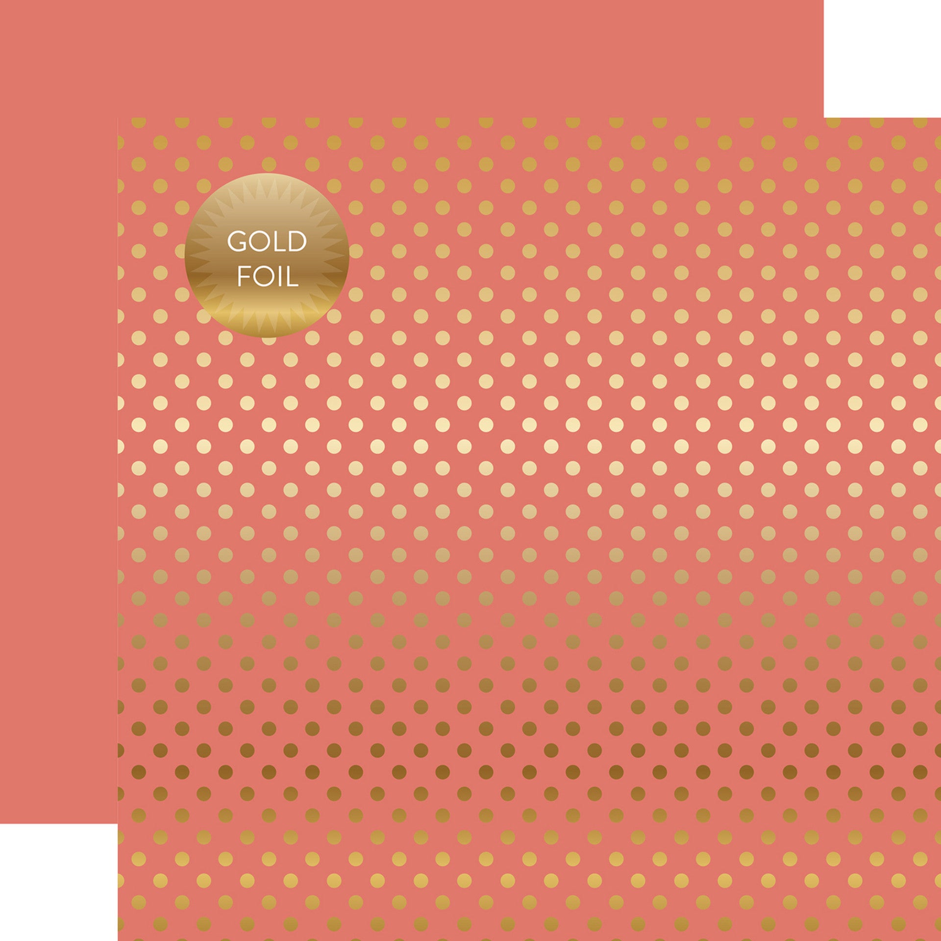 PEONY GOLD FOIL DOT - 12x12 Dots & Stripes Cardstock – The 12x12 ...