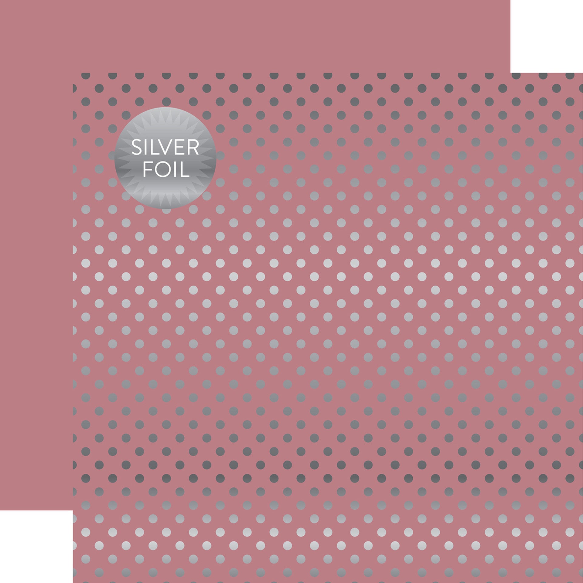 MAUVE SILVER FOIL DOT - 12x12 Dots & Stripes Cardstock – The 12x12 ...
