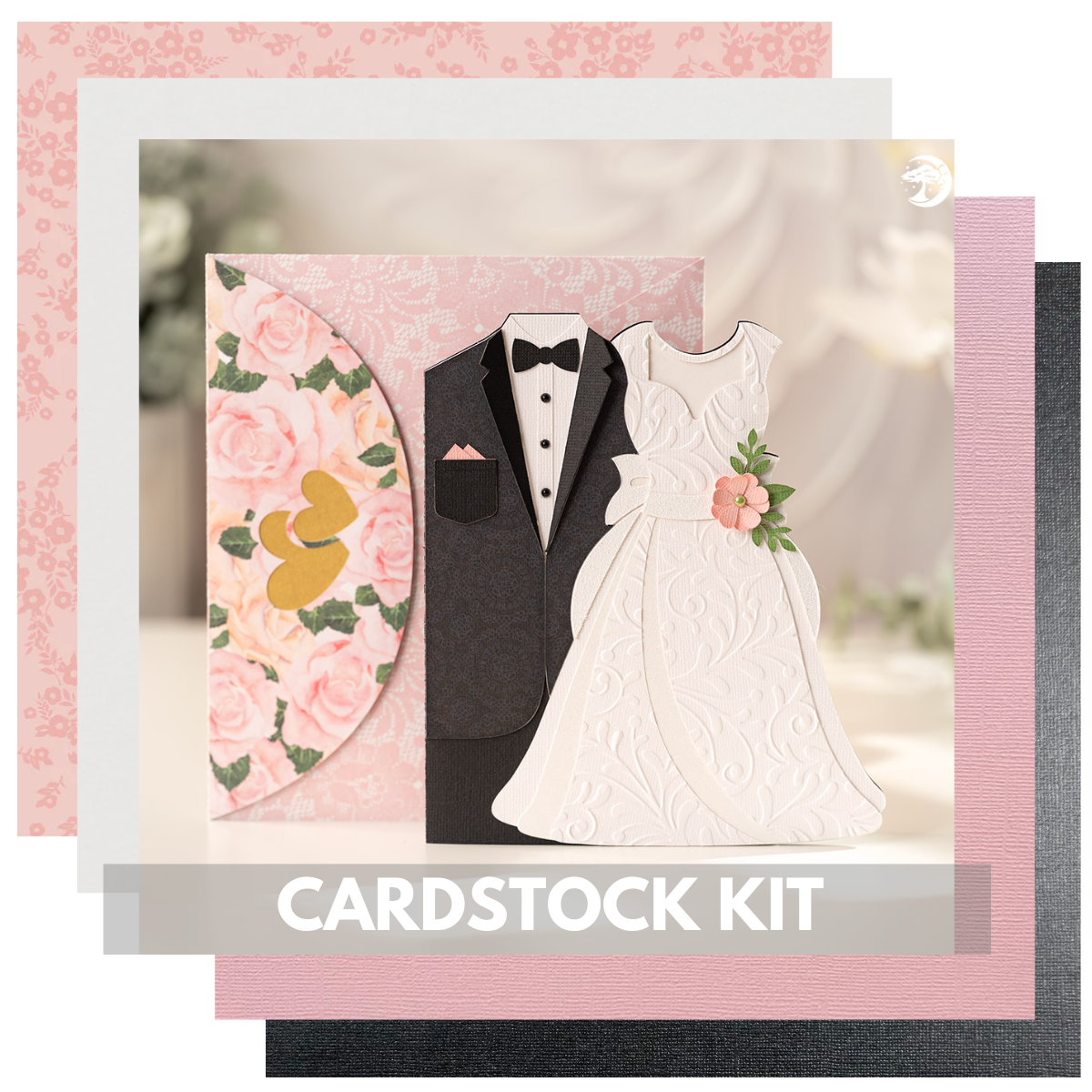 DREAMING TREE BRIDE & GROOM CARD CARDSTOCK KIT - 11 Sheets - 12x12 Car ...