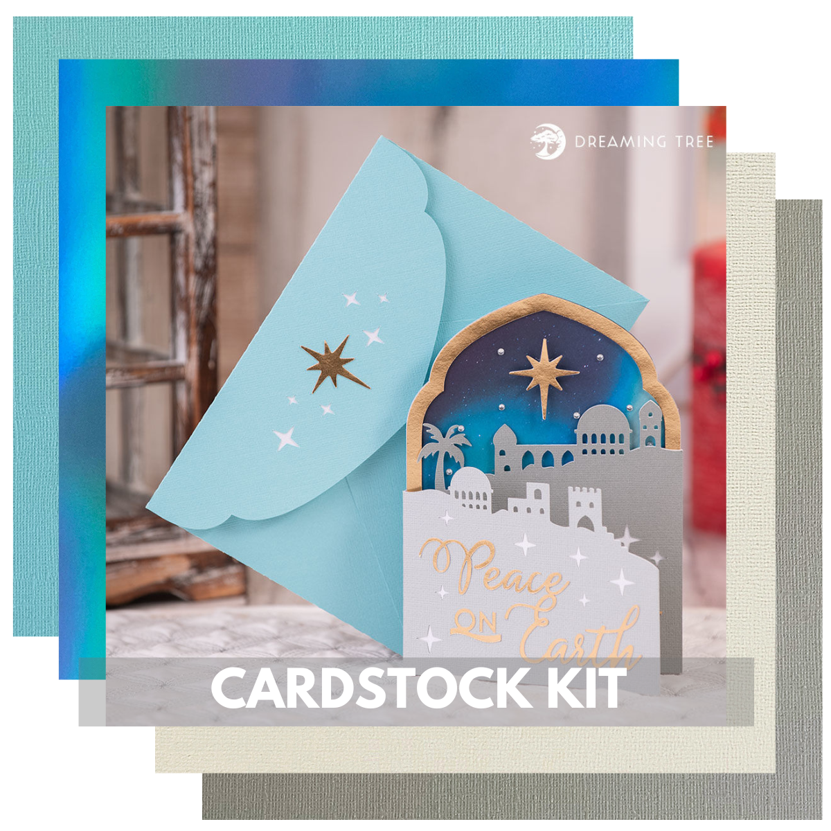DREAMING TREE NATIVITY CARD KIT - 8 Sheets - 12x12 Cardstock Shop – The ...