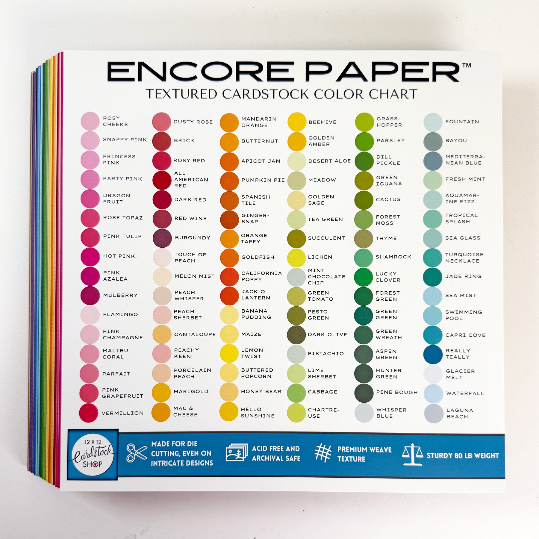 160 Cardstock Colors by Encore | Cardstock Variety Packs – The 12x12 ...