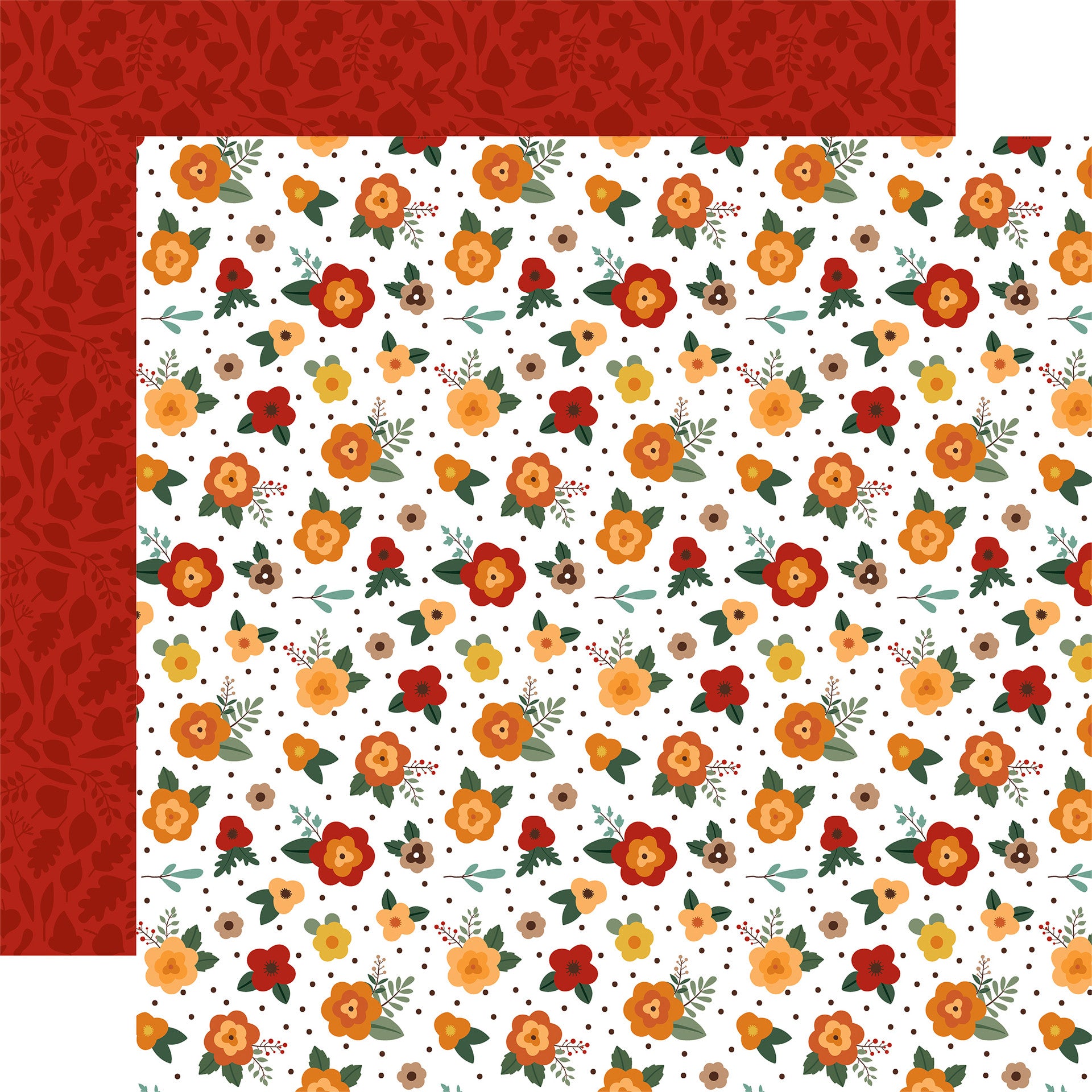 Echo Park Paper - FRESH FALL FLOWERS - 12x12 Patterned Paper – The ...