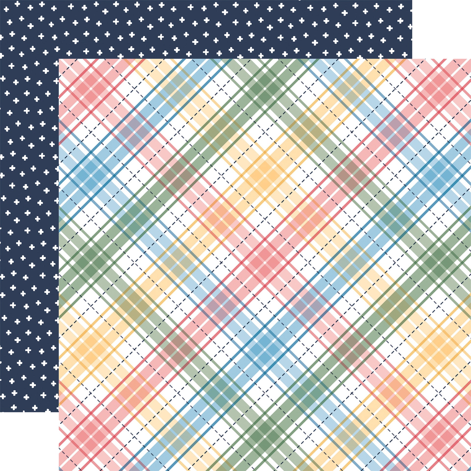 Echo Park Paper - Happy Plaid - 12x12 Patterned Paper – The 12x12 ...