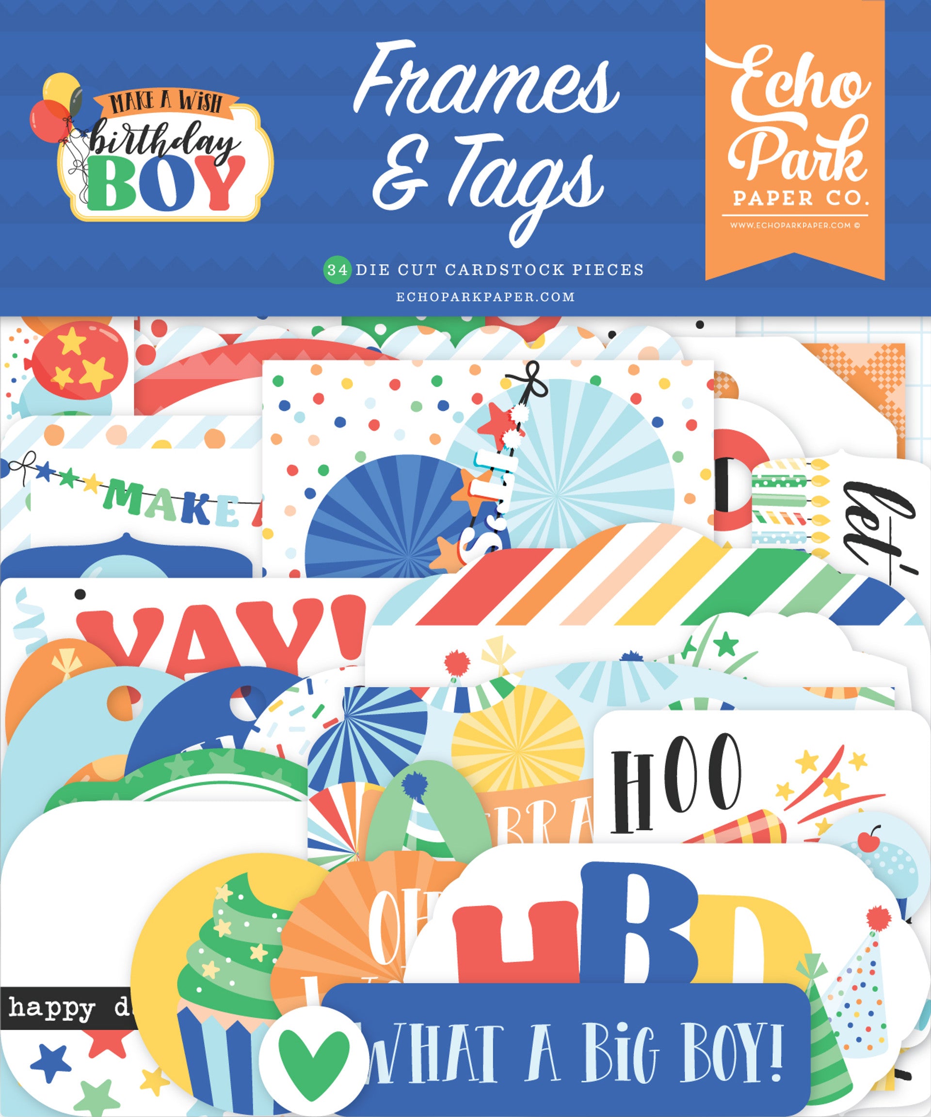 MAKE A WISH BIRTHDAY BOY Frames & Tags - Echo Park – The 12x12 ...