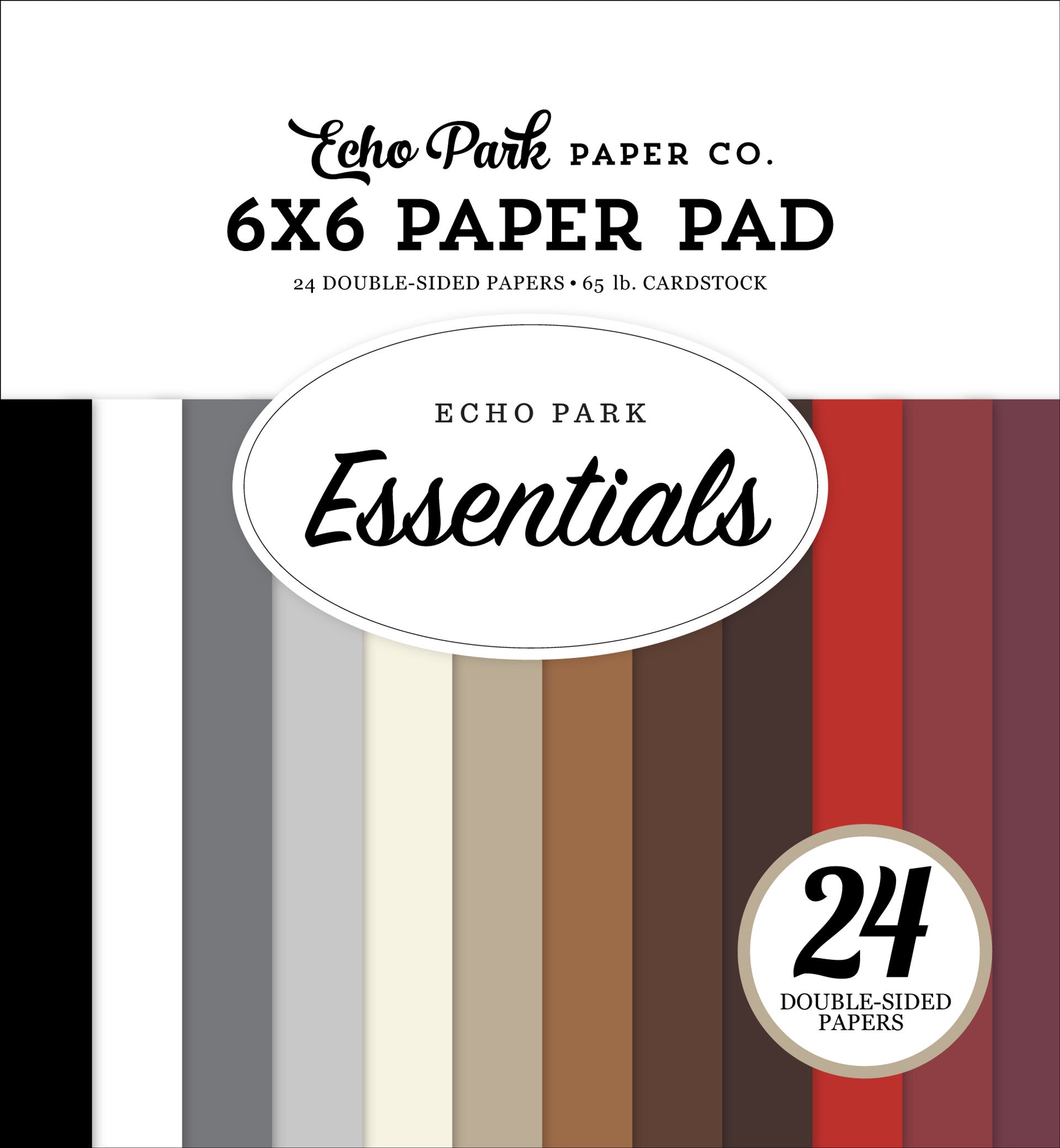 NEUTRAL ESSENTIALS 6x6 Paper Pad - Echo Park – The 12x12 Cardstock Shop