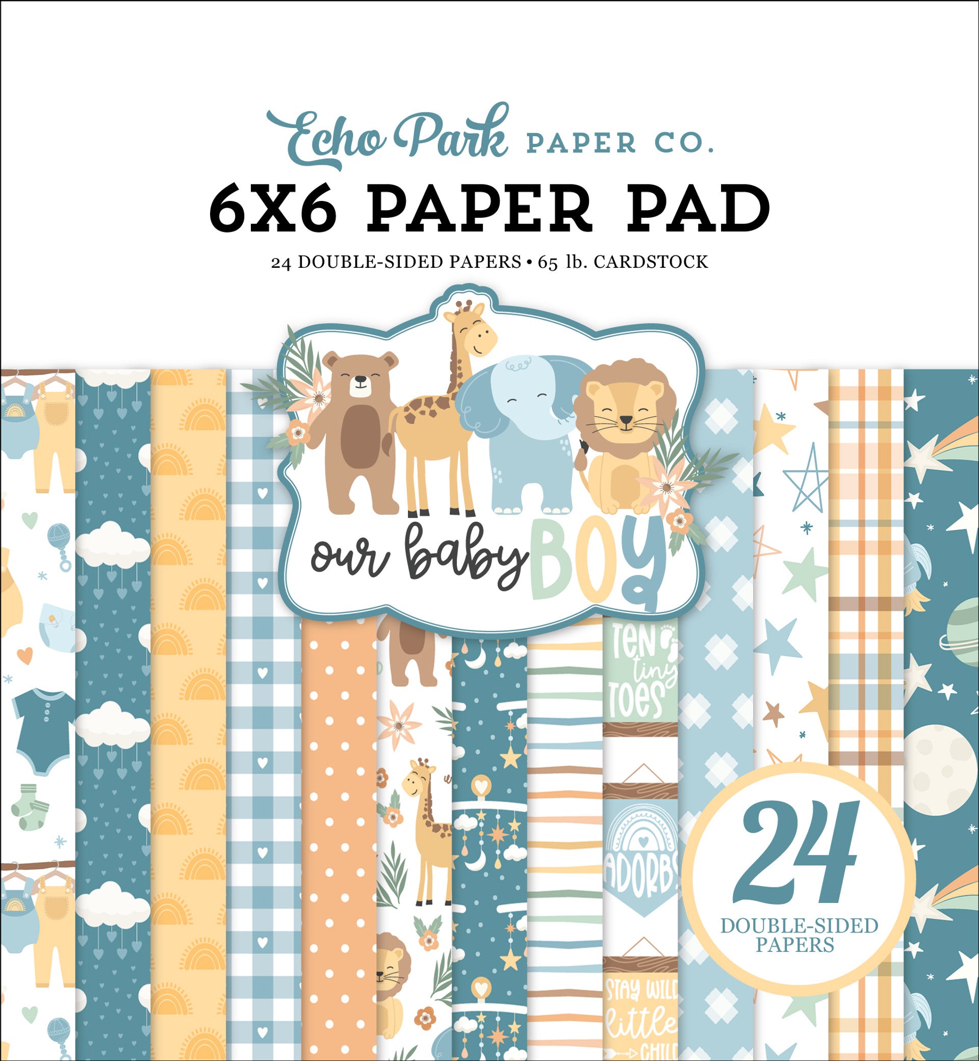 OUR BABY BOY 6x6 Paper Pad - Echo Park – The 12x12 Cardstock Shop