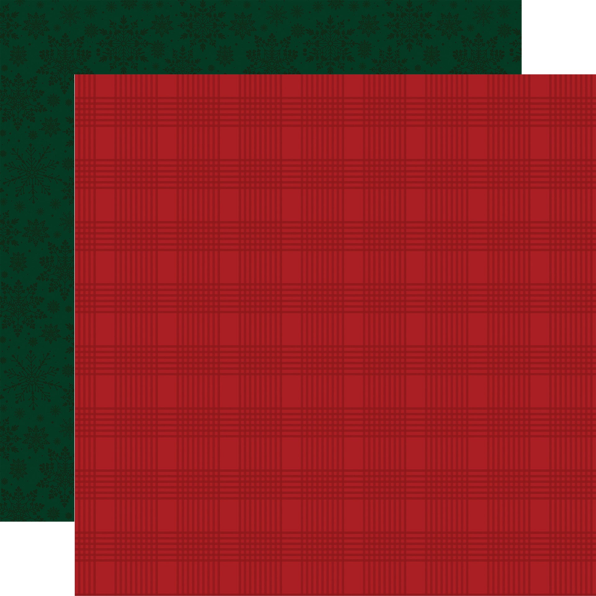 RED DASHED PLAID - 12x12 Double-Sided Patterned Paper - Echo Park Paper ...