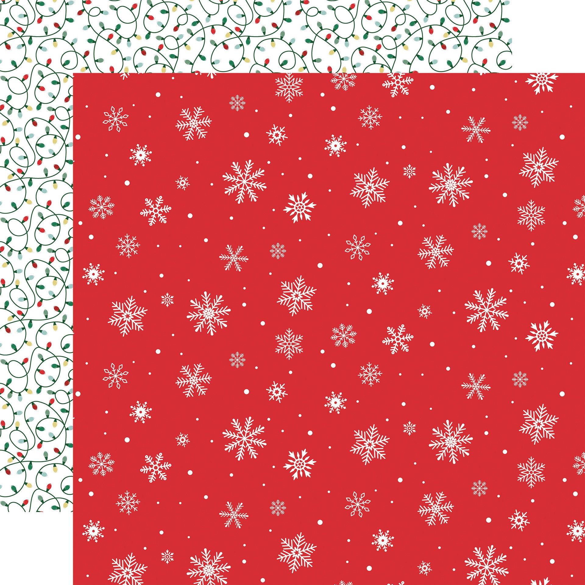 RED SNOWFLAKES - 12x12 Double-Sided Patterned Paper - Echo Park Paper ...