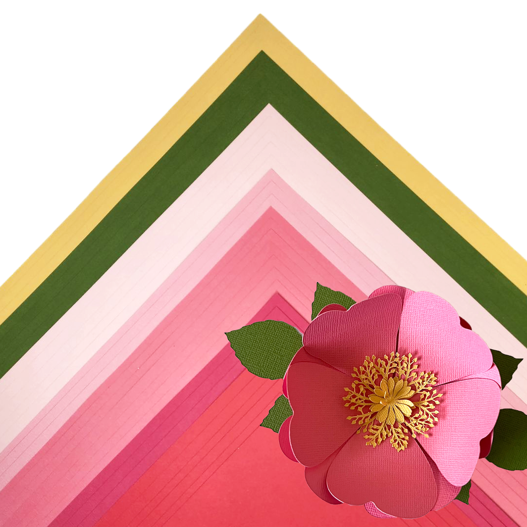 PINKS FLOWER MAKING CARDSTOCK VARIETY PACK- 12x12 Cardstock - 30 Sheets ...