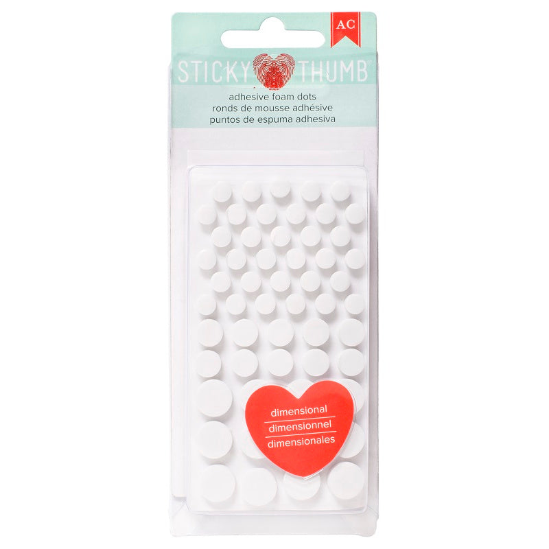 Adhesive Dots - Dimensional Foam - Sticky Thumb – The 12x12 Cardstock Shop