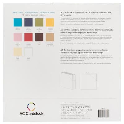 JEWEL TONE Smooth Cardstock Variety Pack – American Crafts - 80 lb ...