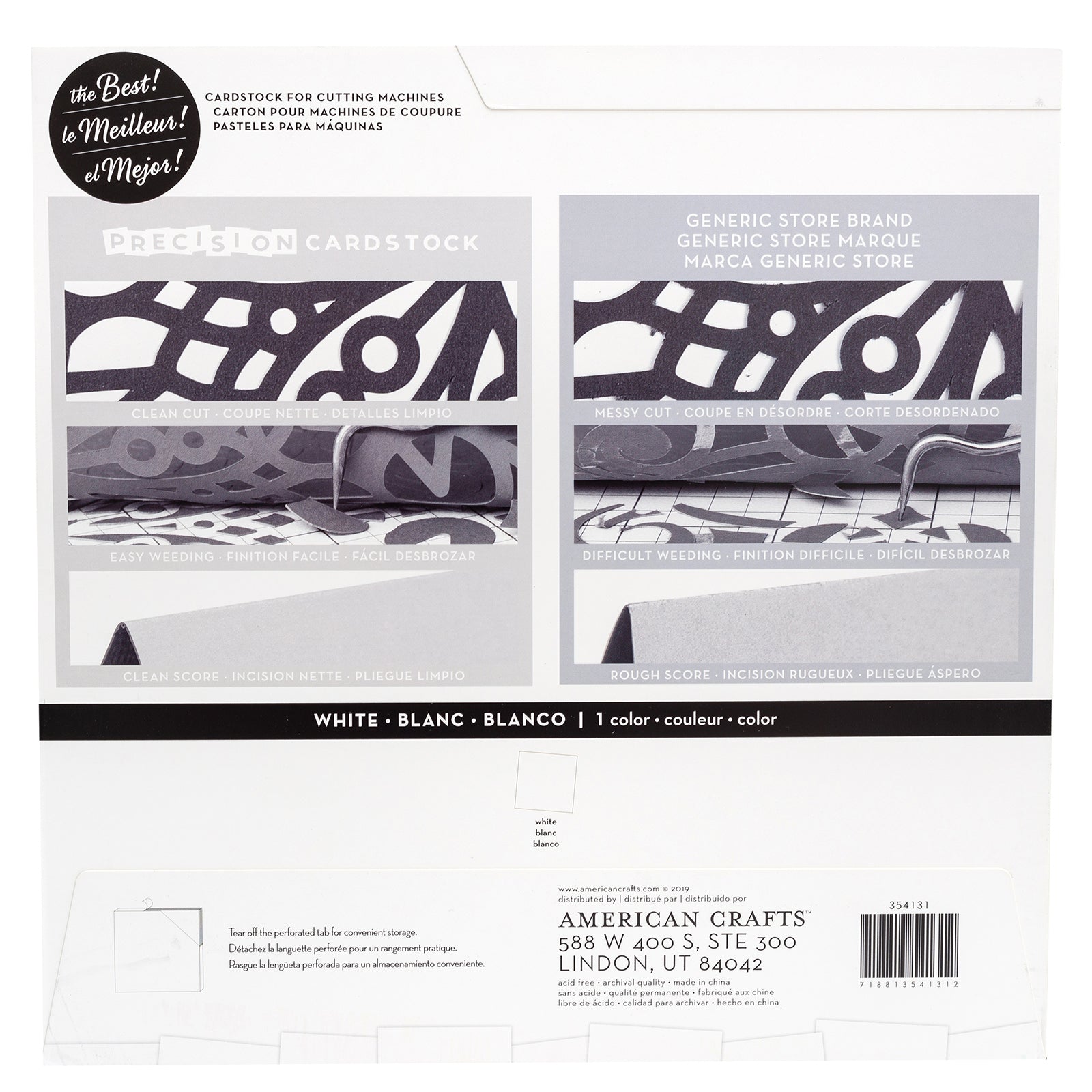 WHITE – 12x12 Precision Cardstock by American Crafts – The 12x12 ...