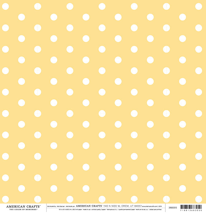 Pastel Yellow Polka Dot Background