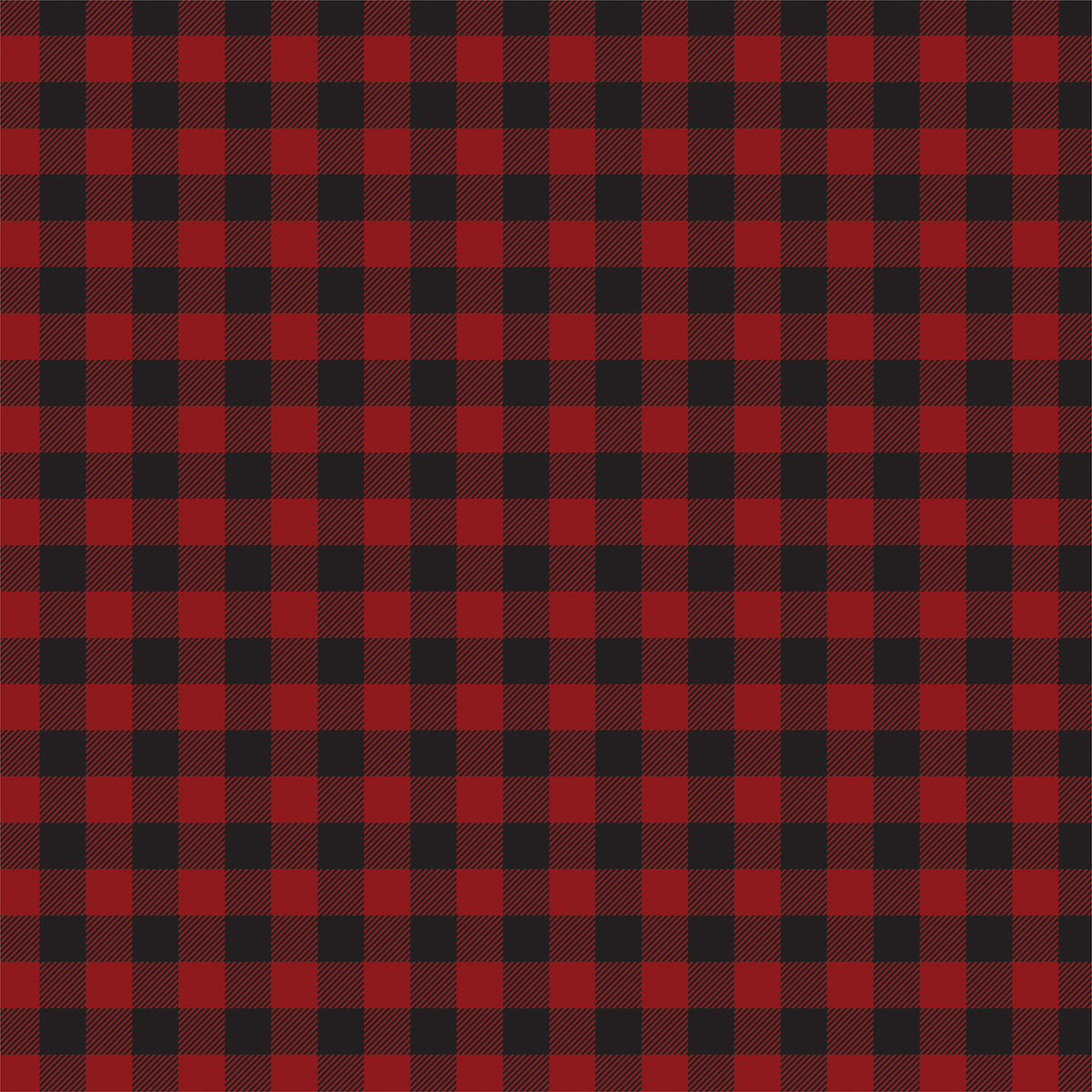 DARK RED BUFFALO PLAID - 12x12 Patterned Cardstock - Carta Bella – The ...