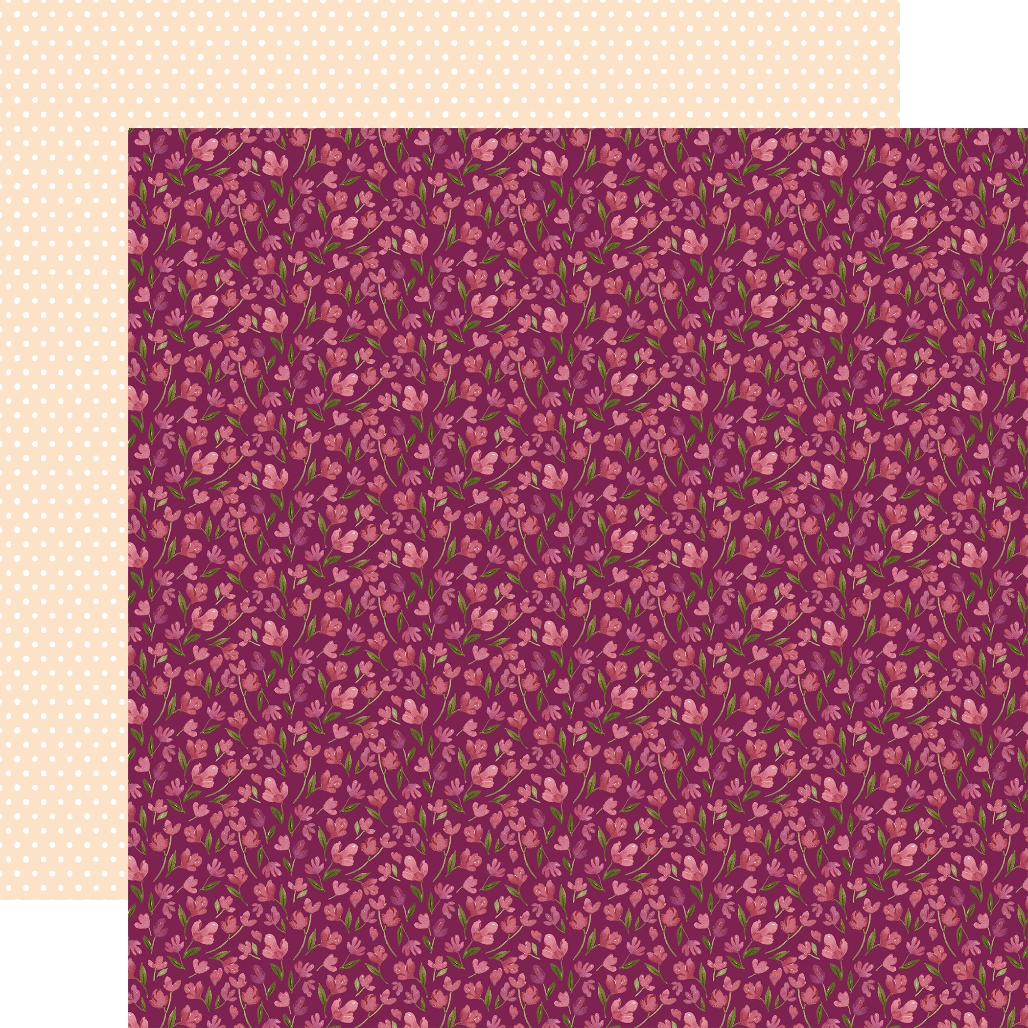 Pink Flower Scrapbook Paper