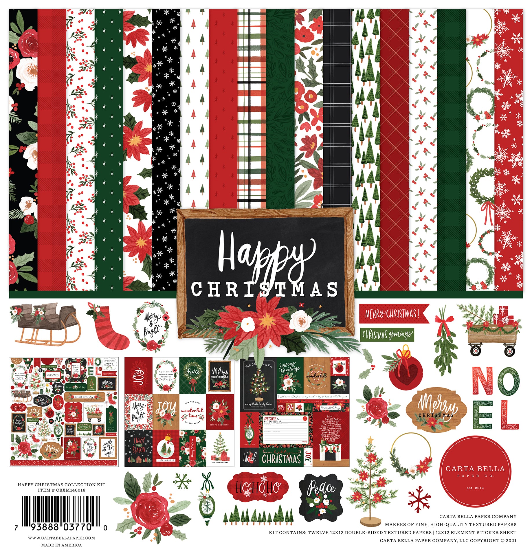 HAPPY CHRISTMAS 12x12 Collection Kit - Carta Bella – The 12x12 ...