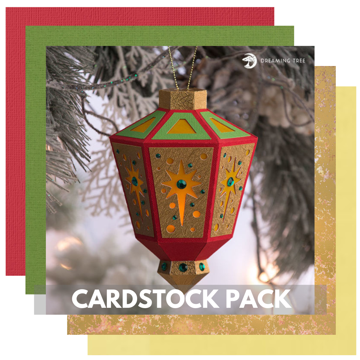 DREAMING TREE STAR TEA LIGHT ORNAMENT KIT - 5 Sheets - 12x12 Cardstock ...