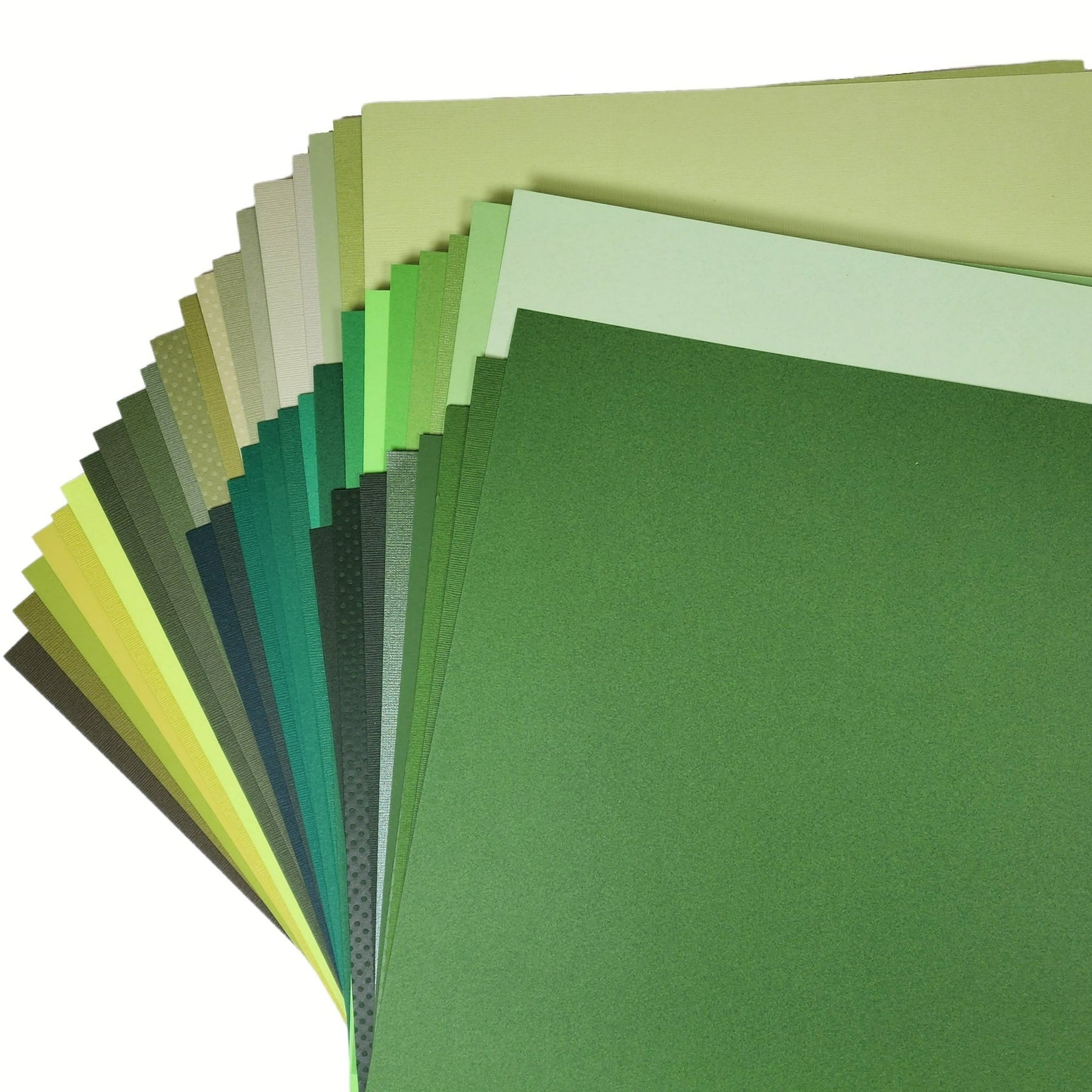 BAZZILL GREENS CARDSTOCK SAMPLER Variety Pack - 38 Sheets - 12x12 Card ...