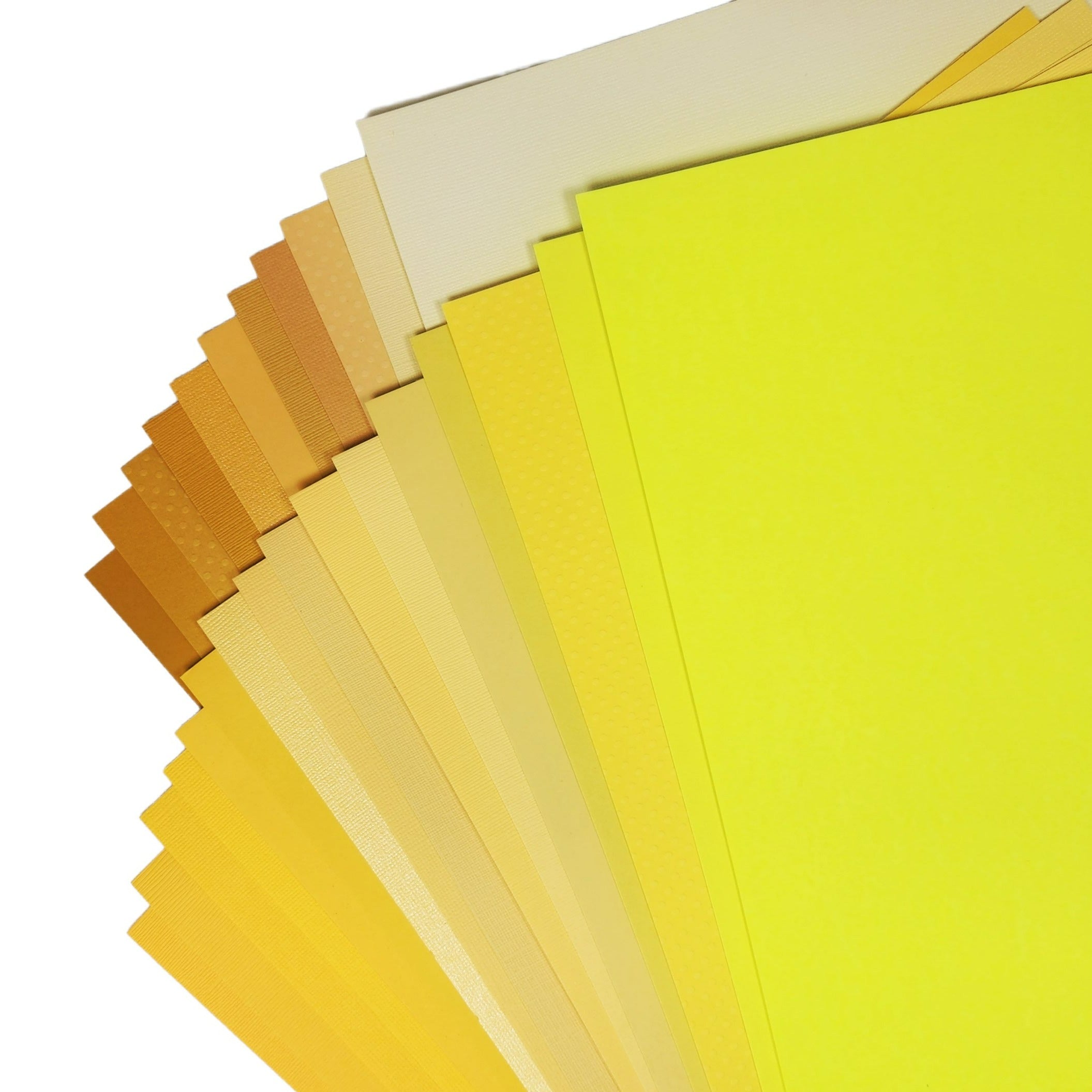 BAZZILL YELLOWS CARDSTOCK SAMPLER Variety Pack - 28 Sheets - 12x12 Car ...